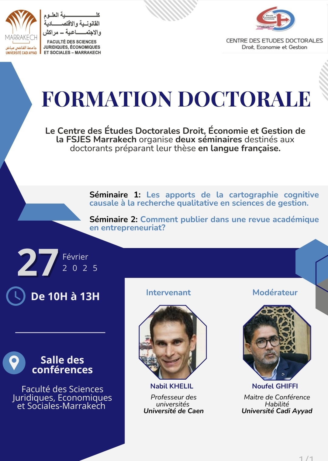 Formation doctorale déstiné aux doctorants préparant leur thèse de ...